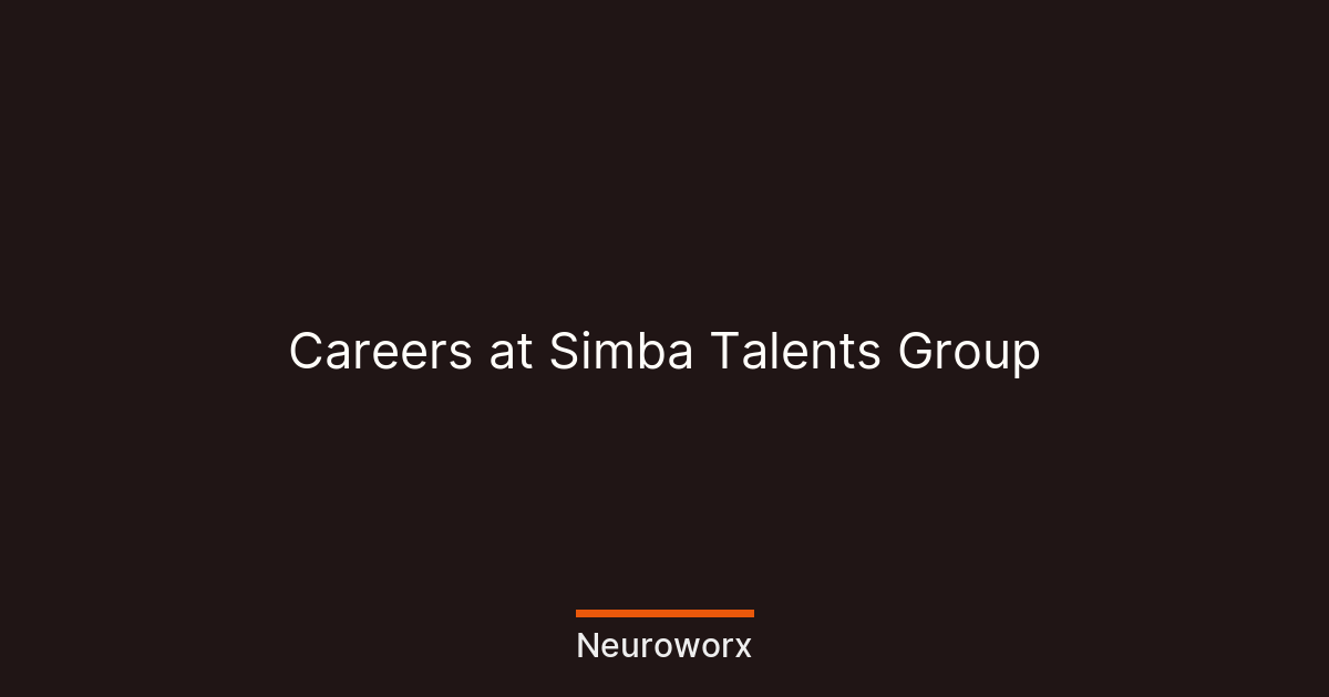 Careers at Simba Talents Group