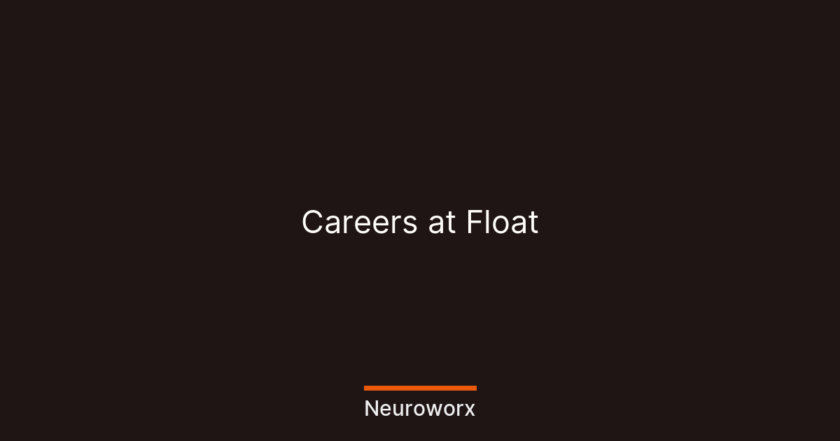 Careers at Float