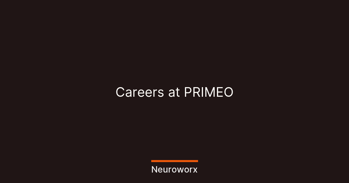 Careers at PRIMEO